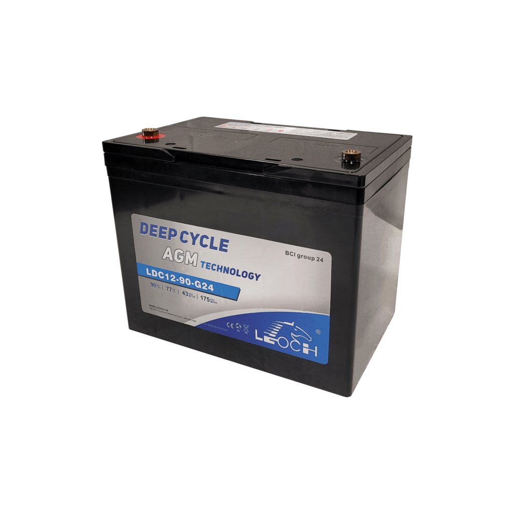 Leoch LDC12-90-G24-T6A Group 24 AGM Deep Cycle Battery | Battery ...