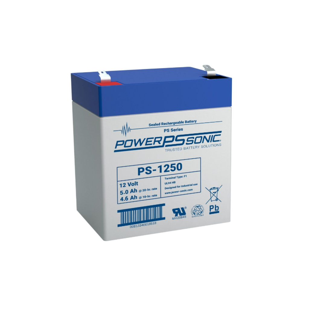 Power-Sonic PS-1250F1 12 Volt 5.0 Ah F1 SLA Rechargeable Battery ...